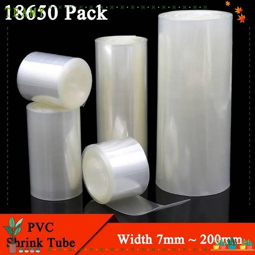 TEAMY 1 Meter PVC Heat Shrink Tube, Insulation Sheath 18650 Lipo ...