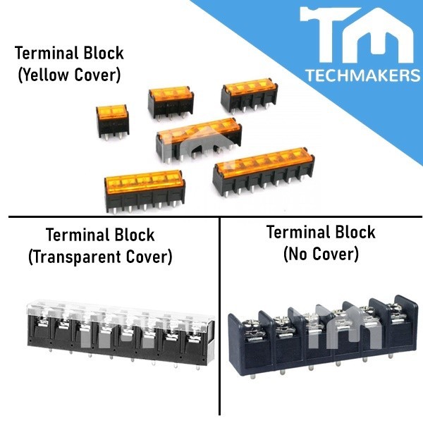 HB9500 2P - 10P PCB Barrier Terminal Block With Cover 300V 30A 9.5mm ...