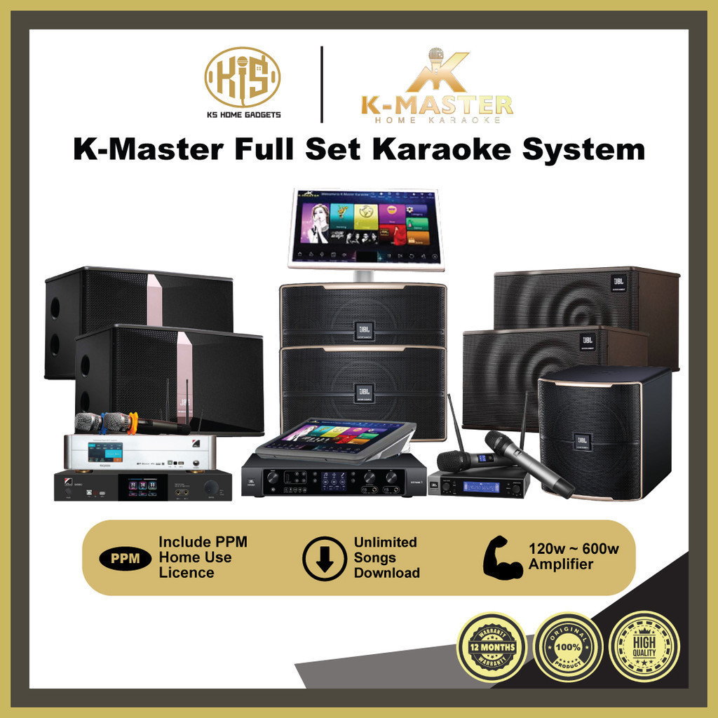 K-MASTER Family Package Karaoke System Full Set Family KTV kmaster jbl Subwoofer Set | Shopee ...
