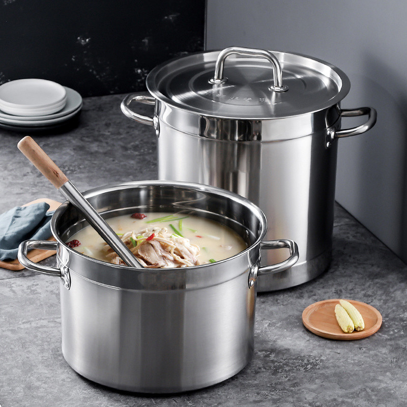 Baldi keluli tahan karat komersial, baldi sup tebal dengan penutup ...