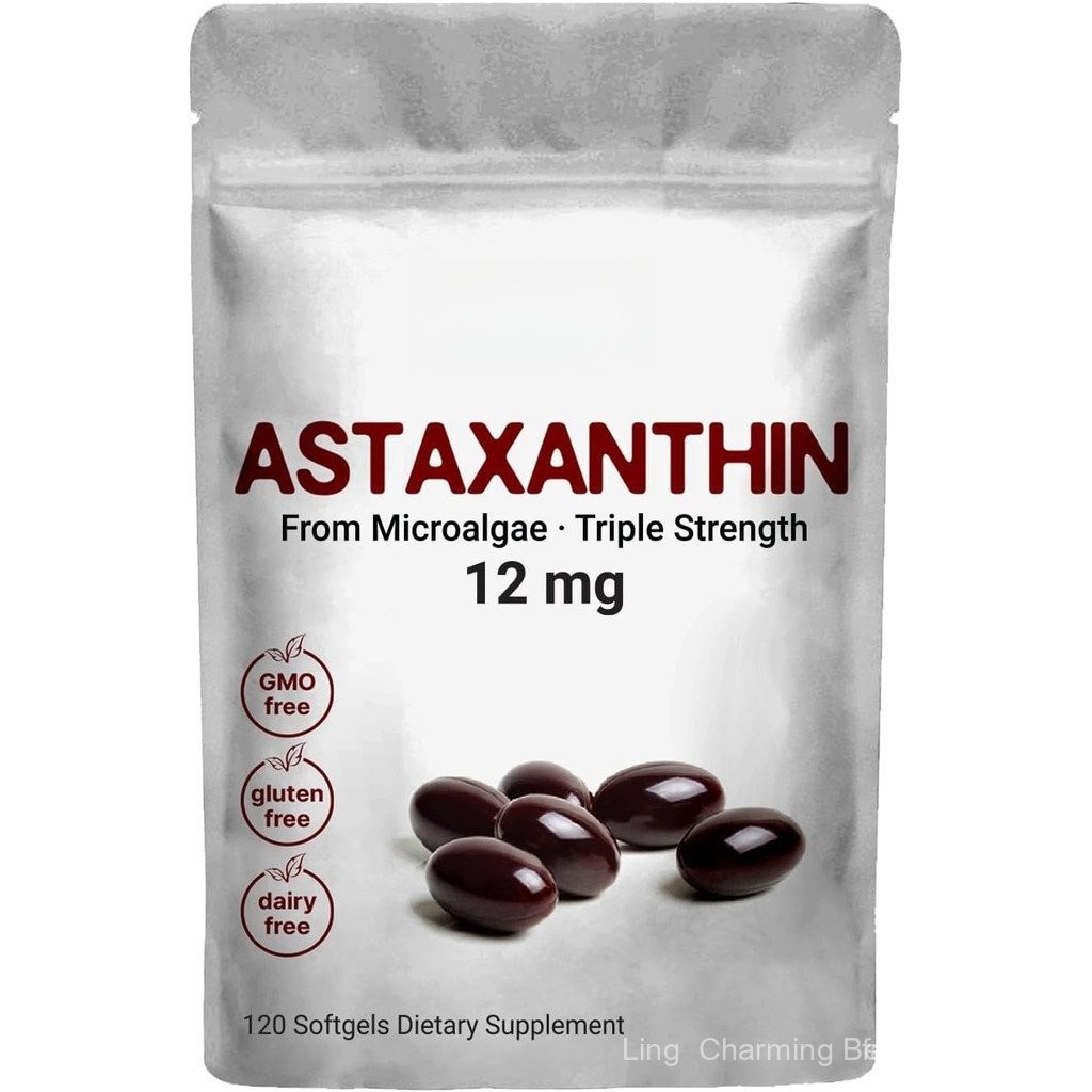 Komponen Mikro Astaxanthin 12 Mg, 120 Kapsul Lembut Bijian, 4 Kuantiti ...