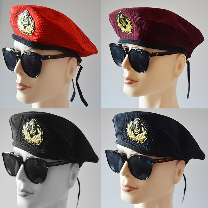 [Ship Within 24 Hours] Jinhang Male Female Naval Beret Summer Mesh ...