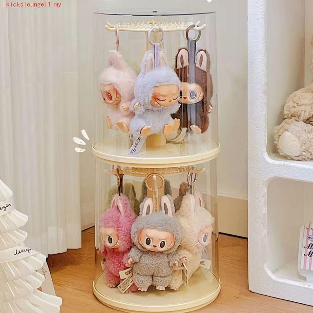 KICKSLOUNGEL Labubu Pendant Display Box, Transparent Hand-made Rotating ...