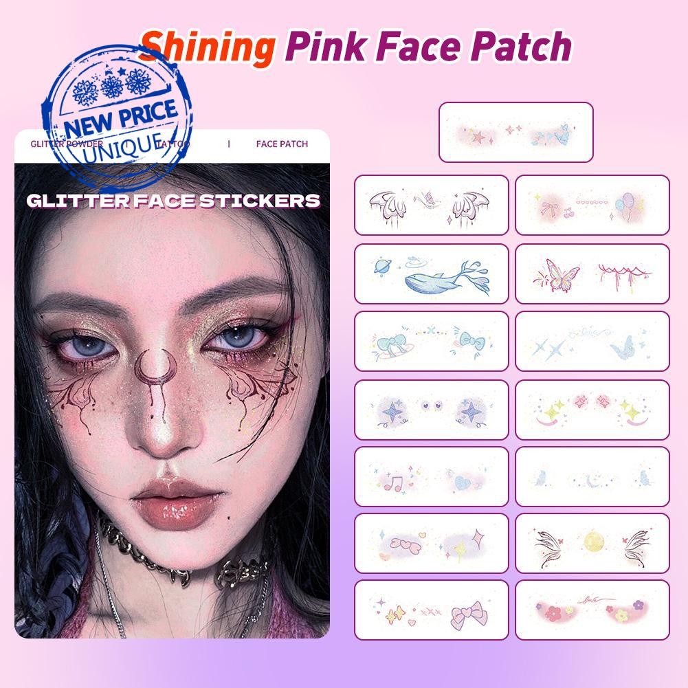 Cute Sparkling Birthday Party Face Stickers Temporary Tattoos ...