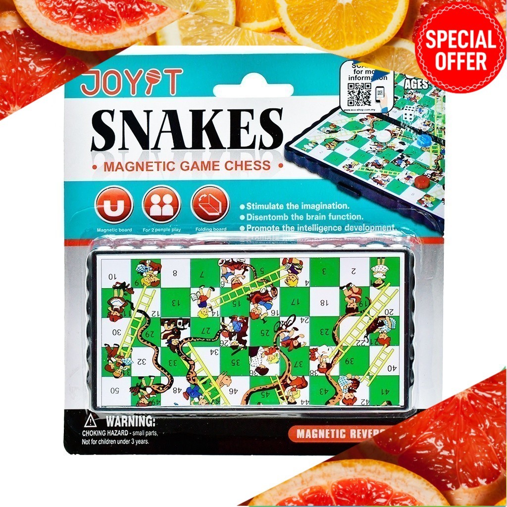 Dam Ular Magnet, Snakes Magnetic Game Chess, Game Ular | Shopee Malaysia
