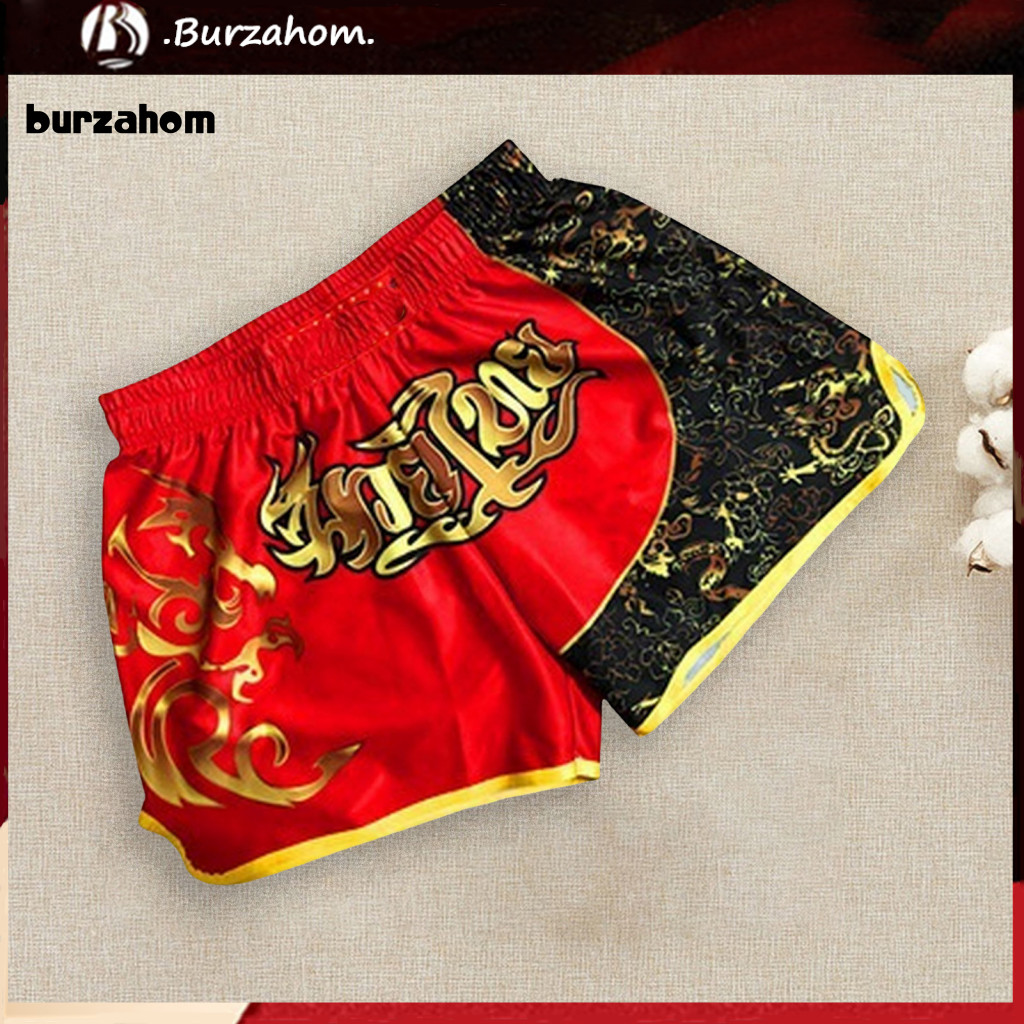 BUR_ Boxing Fight Shorts Traditional Muay Thai Design Shorts Muay Thai ...