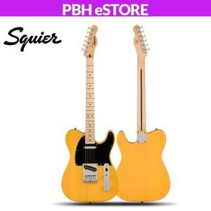 Squier Sonic Telecaster Electric Guitar w/Black Pickguard, Maple FB, Butterscotch Blonde ...
