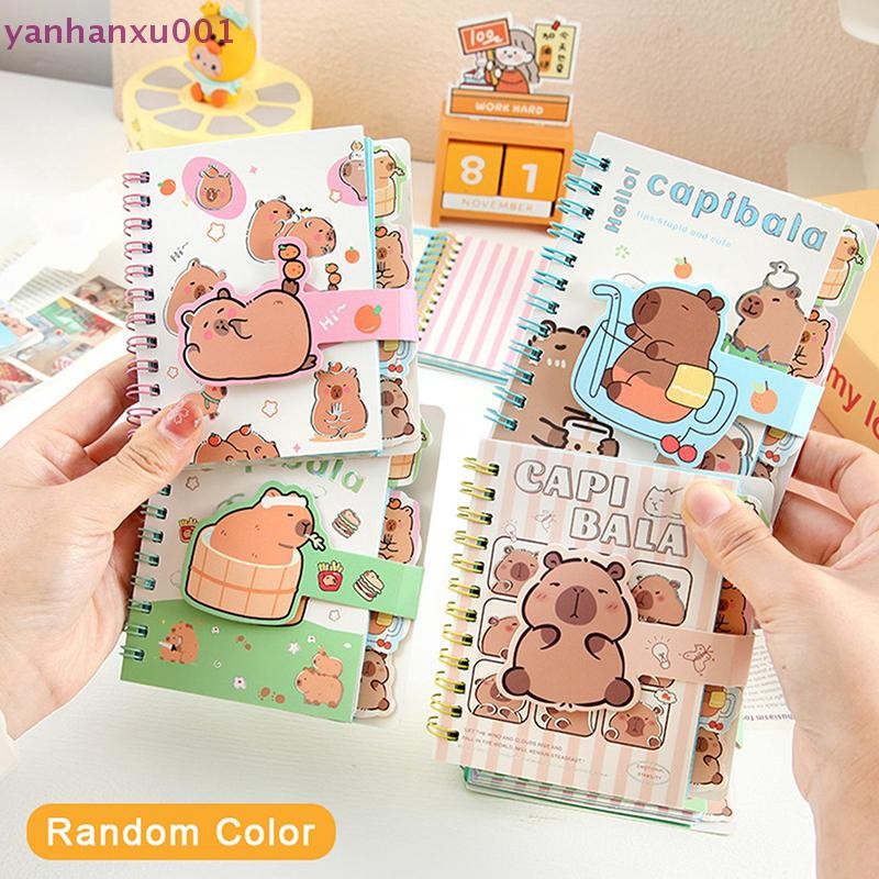 [YAN] Cute Capybara Coil Book A7 Loose-Leaf Notebook Notepad Learn ...