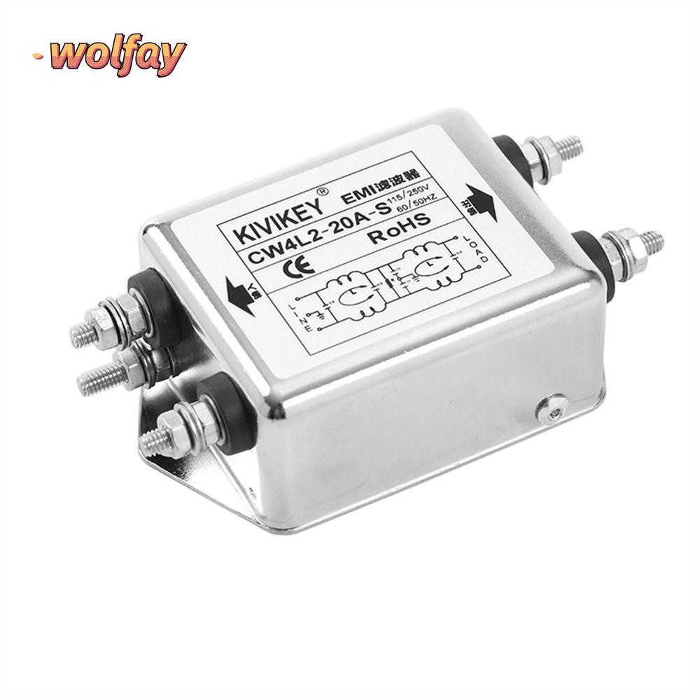 WOLFAY Noise Suppressor, Termianl 20A Power EMI Filter, Electromagnetic ...