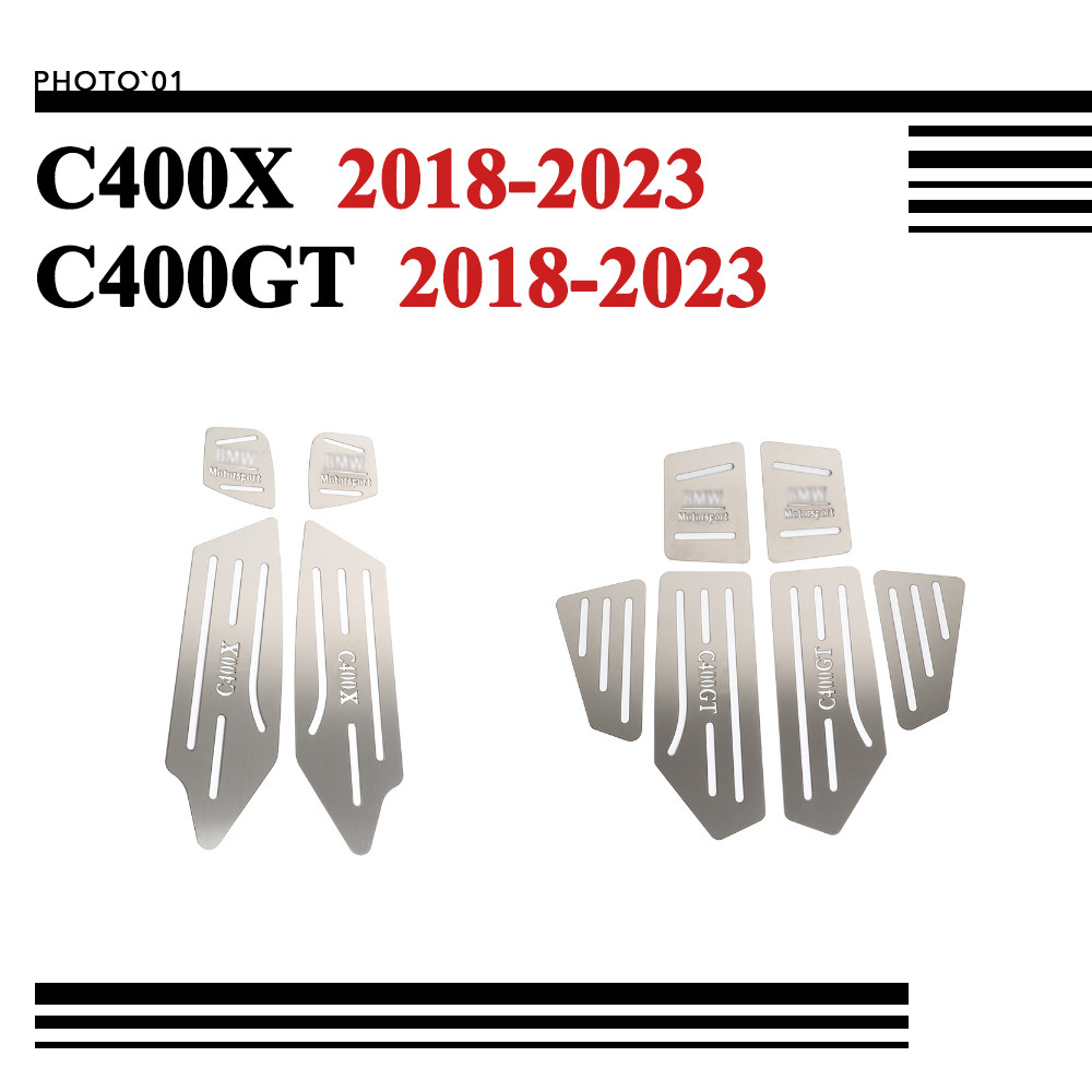 PSLER For BMW C400X C400GT Driver Foot Rest Footrest Carpet Footboard ...