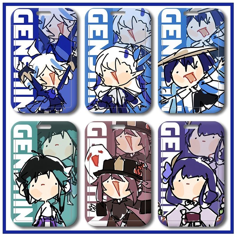 Genshin Impact Furina Neuvillette Card Holder Campus Student Meal Bus ...