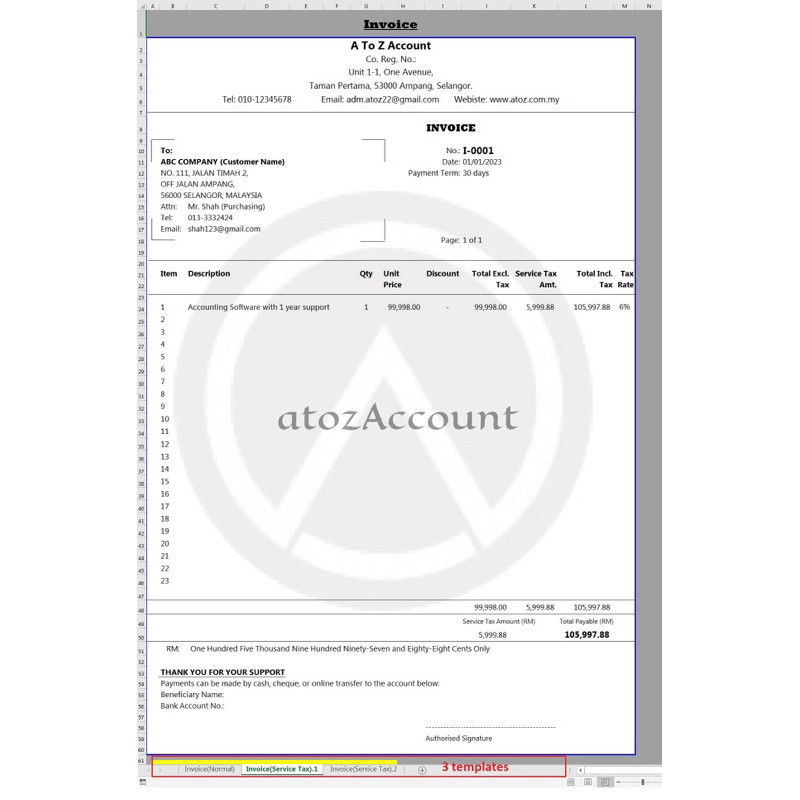 JGD [Ms Excel] SOA+Invoice+DO+Quotation+Purchase Order+Credit Note ...