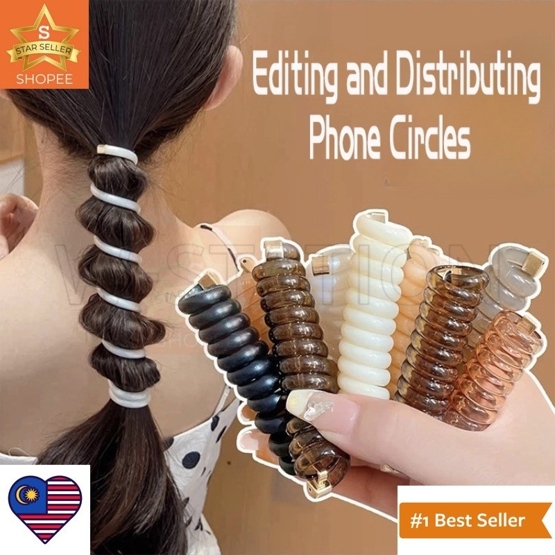 (MW)Hair Editing Artifact Women's Hair Curling Fixator / Simple Hair Binding Rubber Band / High ...