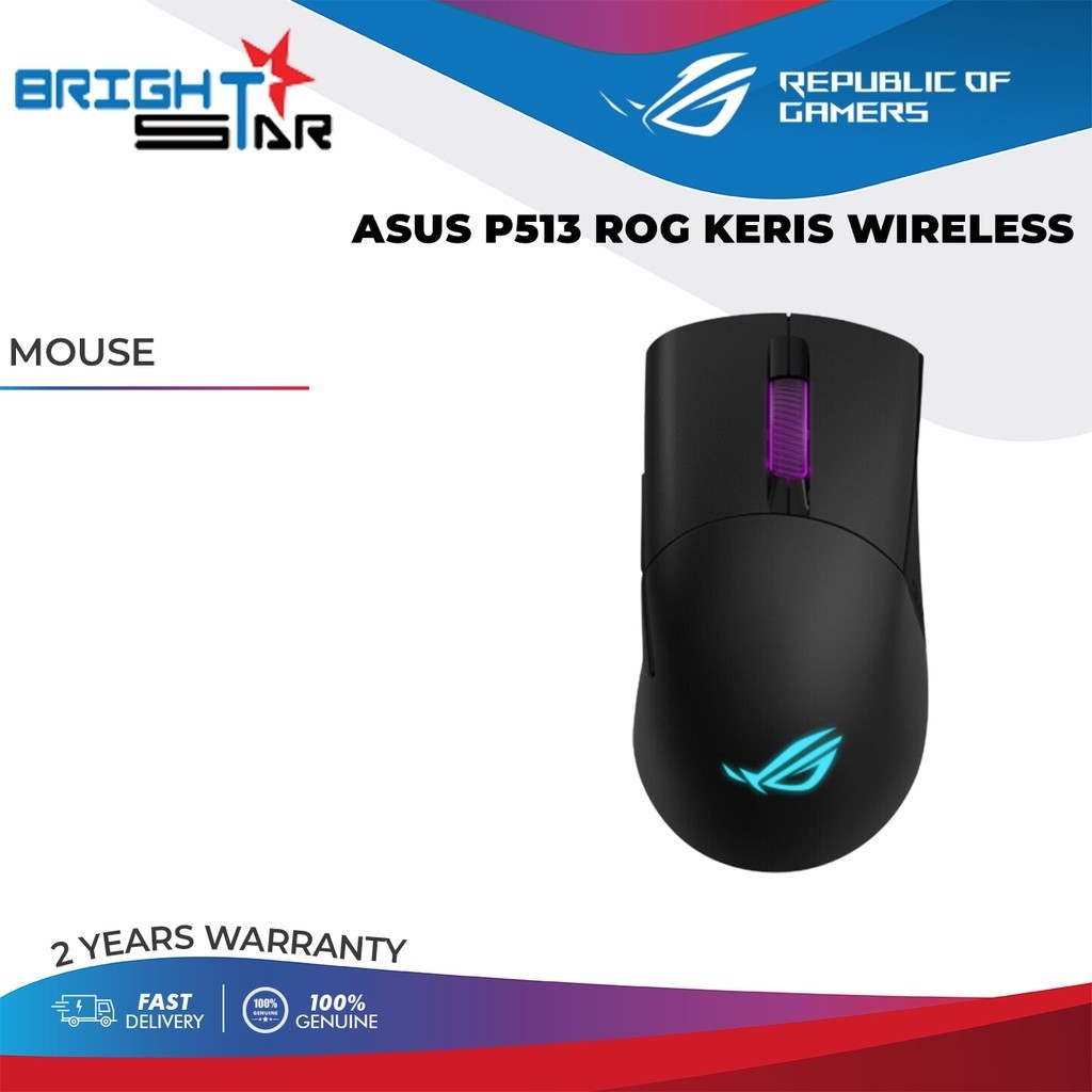 ASUS P513 ROG KERIS WIRELESS GAMING MOUSE (WITH TRI-MODE CONNECTIVITY ...
