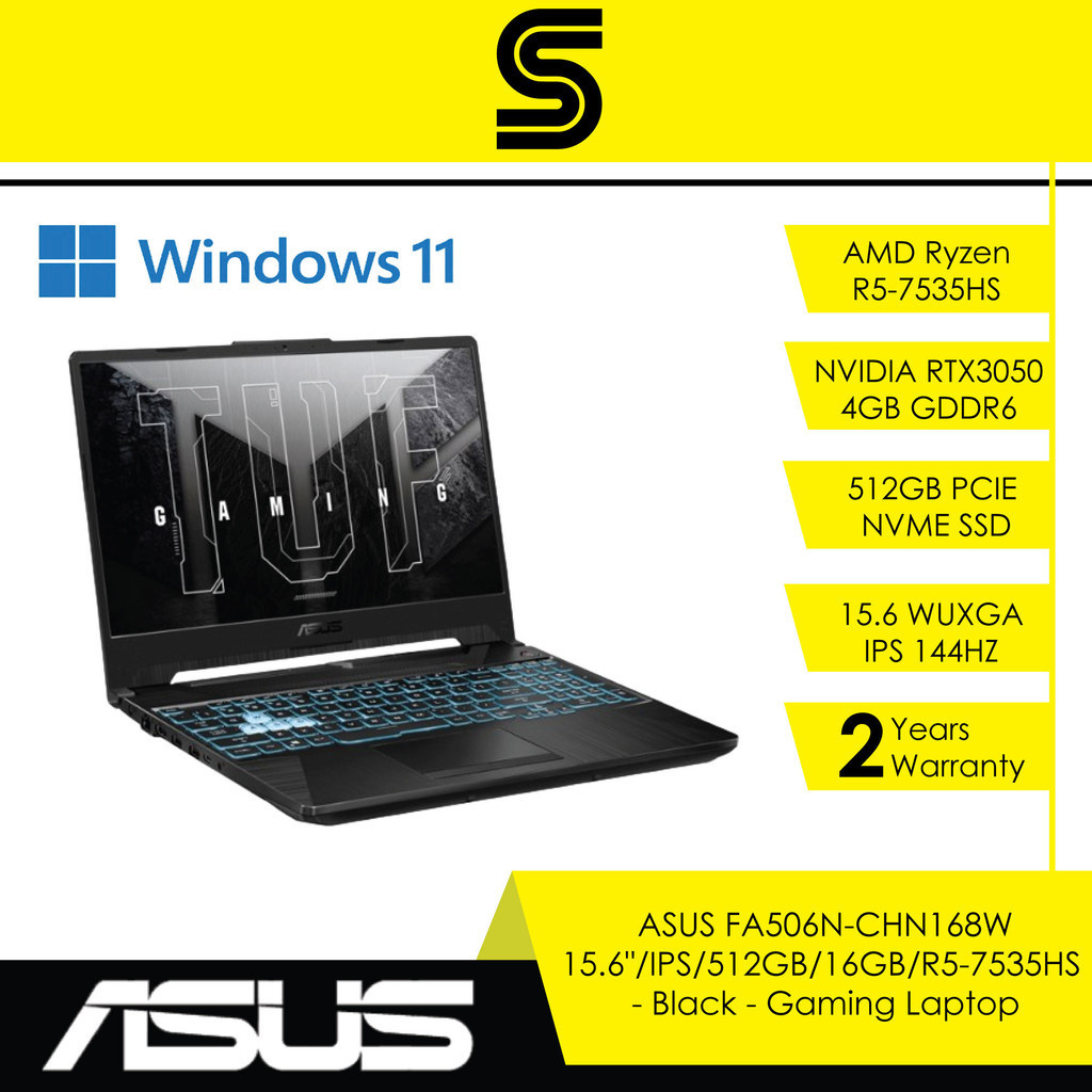 ASUS TUF GAMING A15 FA506N-CHN168W - Gaming Laptop (15.6"/R5-7535HS ...