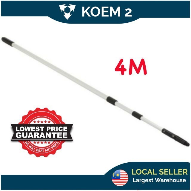 4M Aluminium Adjustable Extension Pole Paint Rod / batang tangkai cat ...