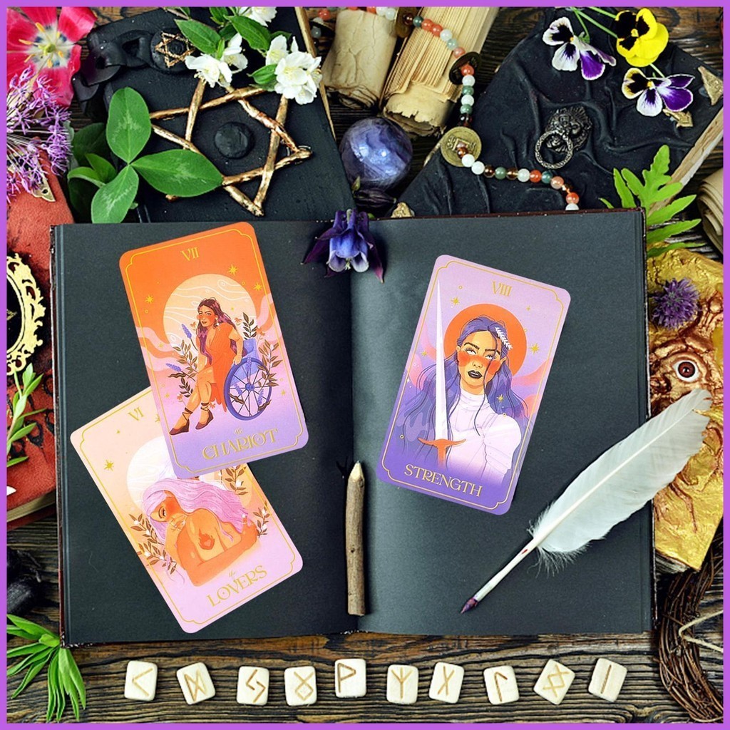 Tarot Deck English Oracle Cards Divination Fate Lovely Ladies Tarot ...