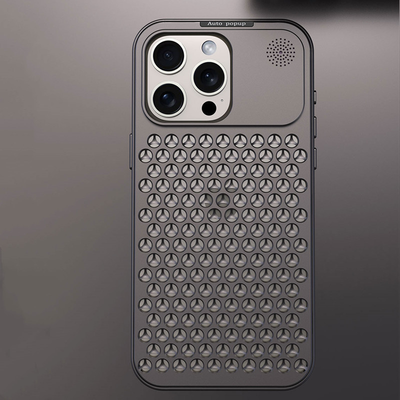 Aluminum metal heat dissipation Luxury Back Case For iPhone 15 14 13 12 ...