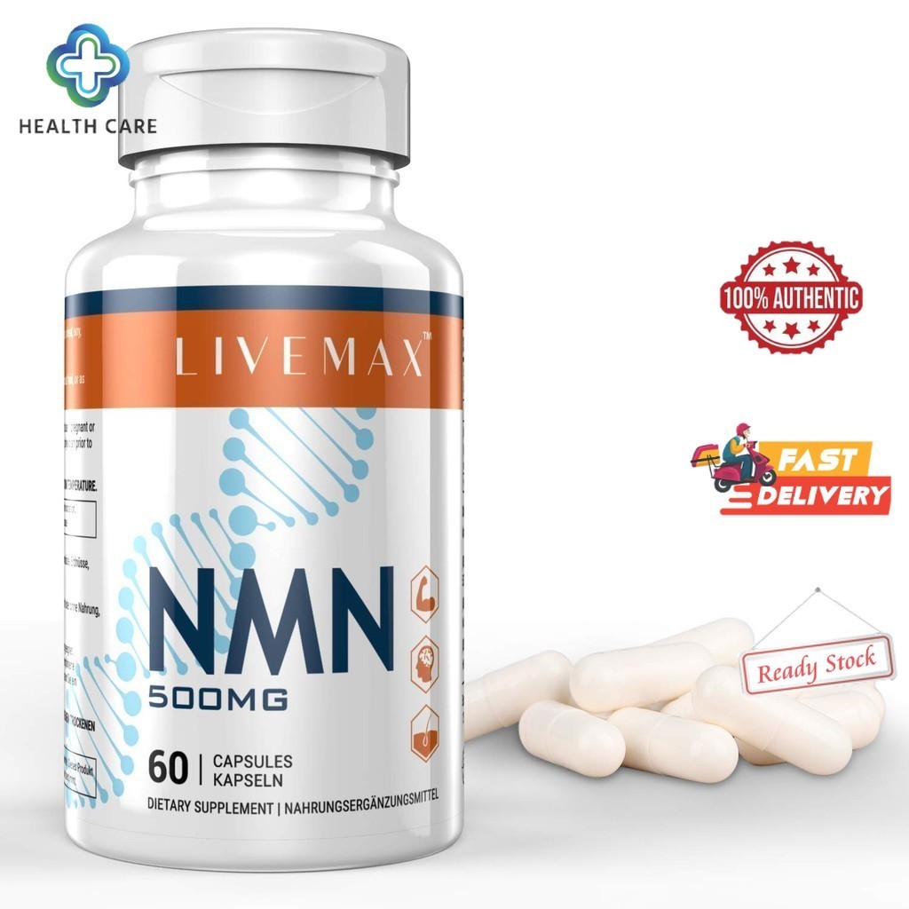 LIVEMAX - NMN Nicotinamide Mononucleotide Supplement, NAD Booster Supplement, Vitamin B3 Family ...