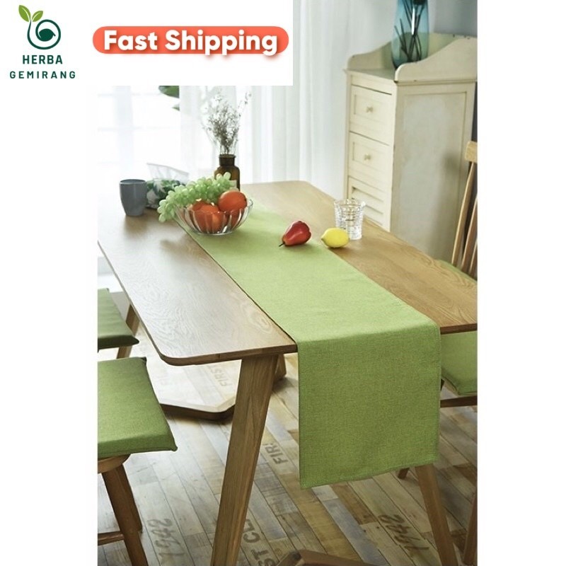 Table Cloth Modern Japanese Style Linen Cotton Table Runner Alas Meja ...