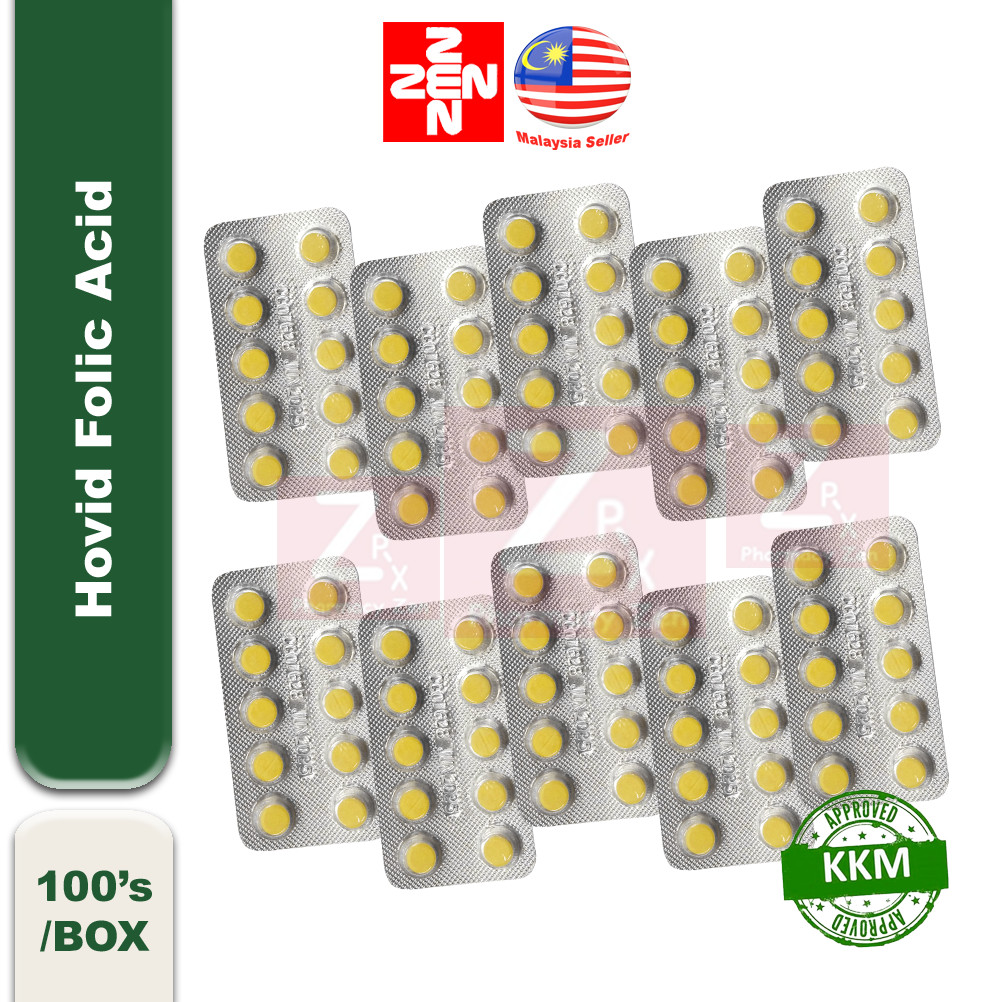 Folic Acid Tablet 5mg 100 tablets(1 box) | Shopee Malaysia
