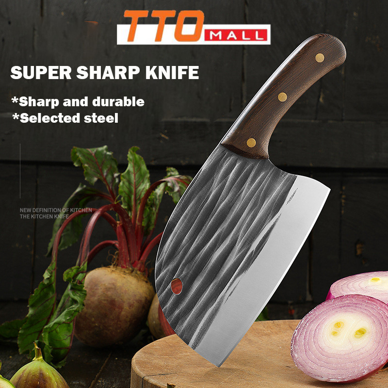 [TTO] Super Sharp Knife Stainless Steel Butcher's Knife Vegetable ...
