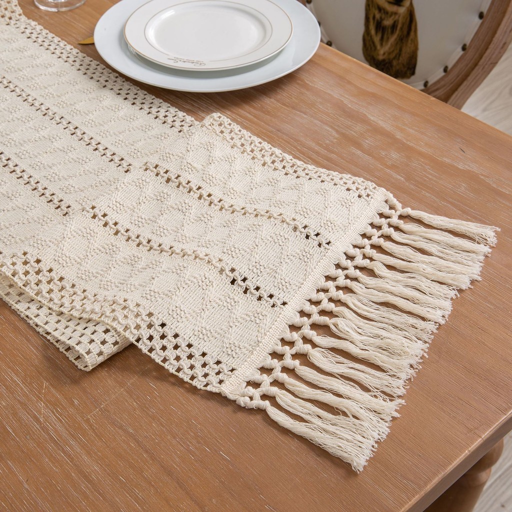 Table Runner Cotton and Linen Long Tablecloth Dining Table Coffee Table ...