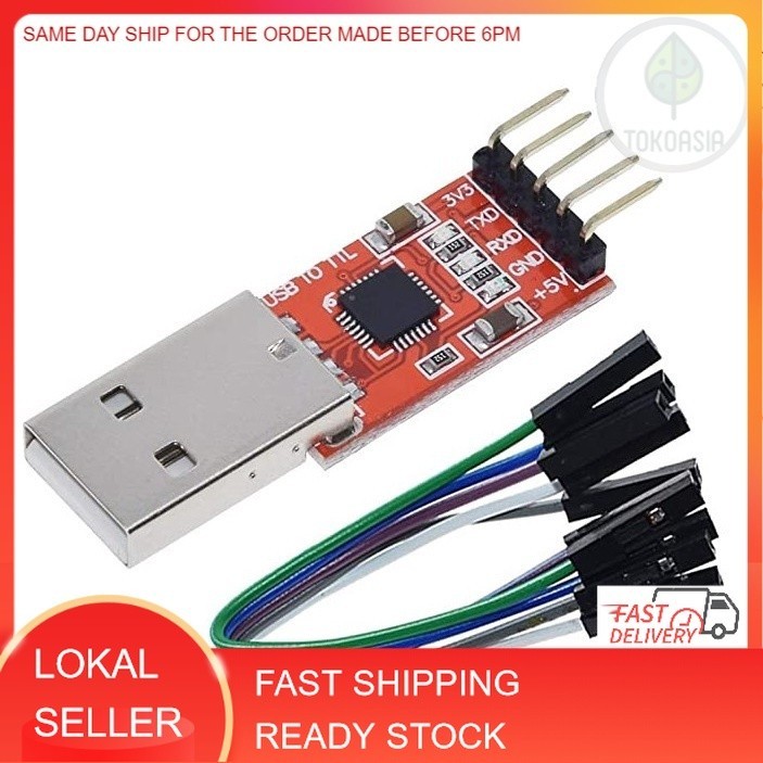 (Ready Stock) CP2102 USB 2.0 to TTL Module Serial Converter Adapter ...