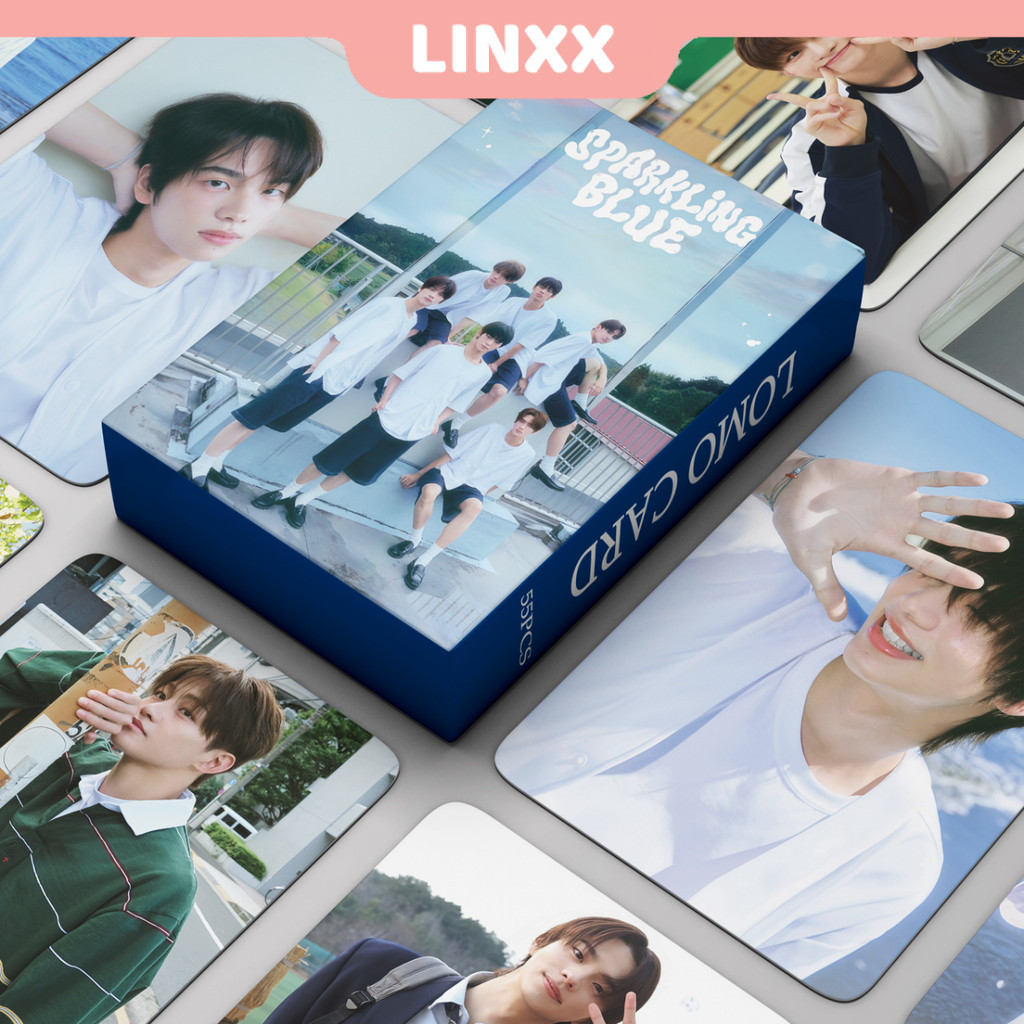 LINXX 55 Pcs TWS Sparkling Blue Album Lomo Card Kpop Photocards ...