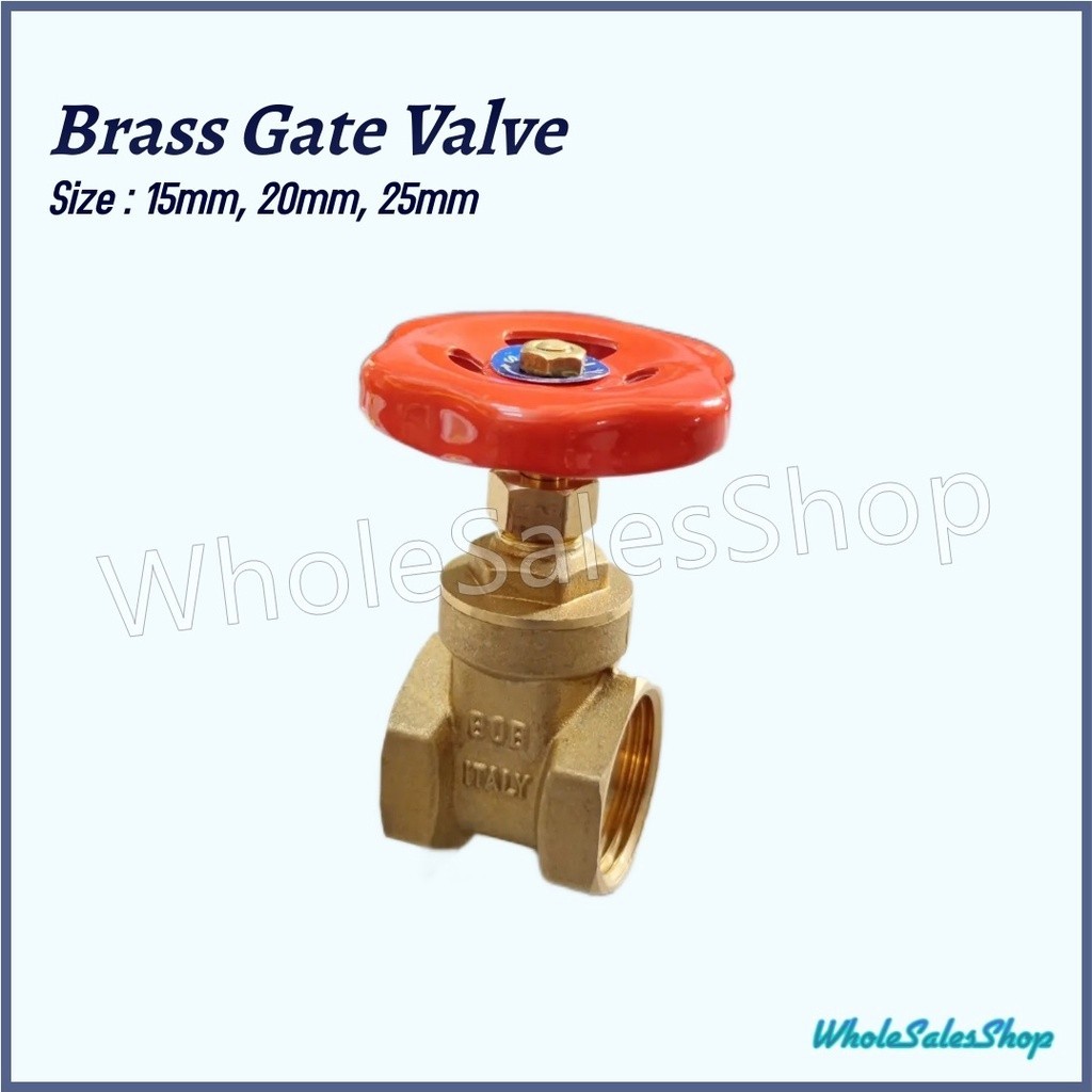 Heavy Duty Italy Brass Gate Valve Stop Cock Pn10 1/2" (15mm), 3/4 ...