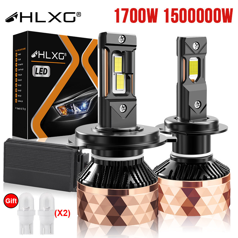 HLXG H7 Led Canbus Car Headlight Bulbs 1700W 1500000LM H4 Led Lamp H9 H11 HB3 9005 HB4 9006 H1 ...