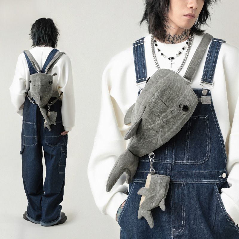 Trendy Zoo Whale Shark Bag Shark Bag Unisex Design Sense Crossbody Bag ...