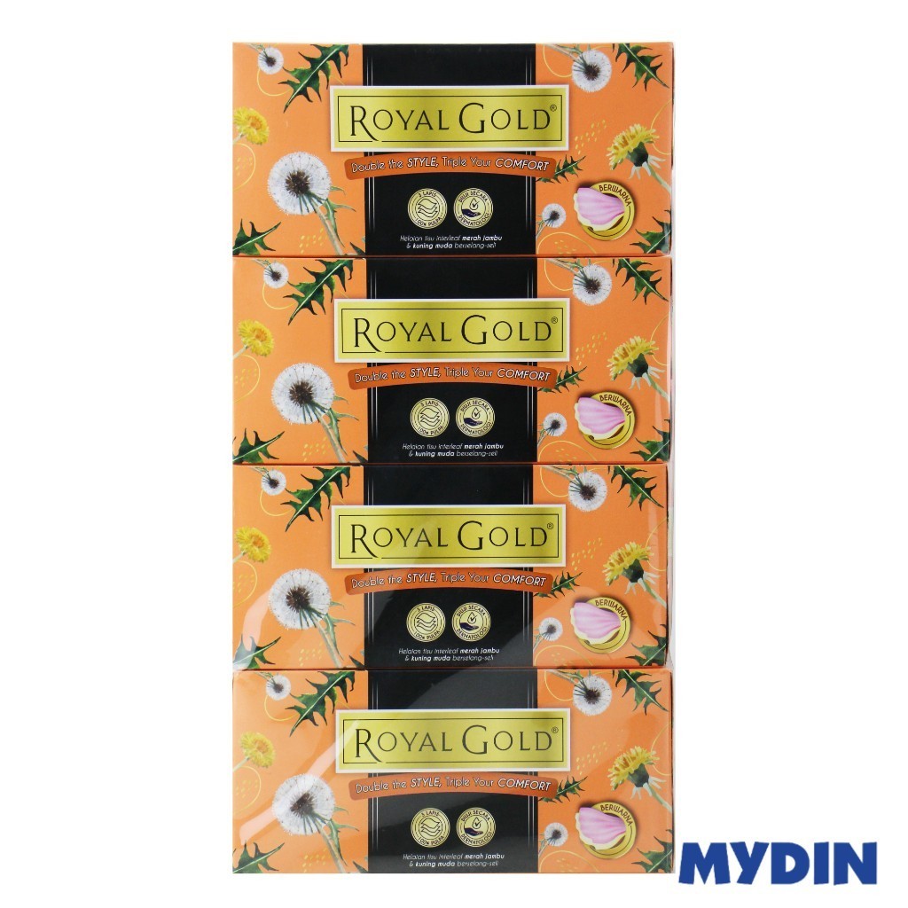 Royal Gold TT Facial Tissue 3-Ply (4 x 110's) | Shopee Malaysia