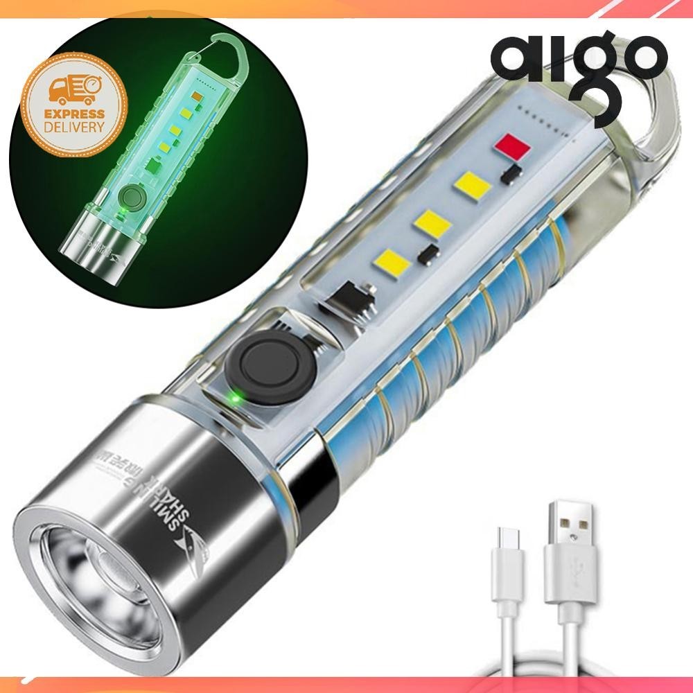 🚚Saham Malaysia🚚 LED SMD Mini Flashlight Rechargeable Luminous EDC ...