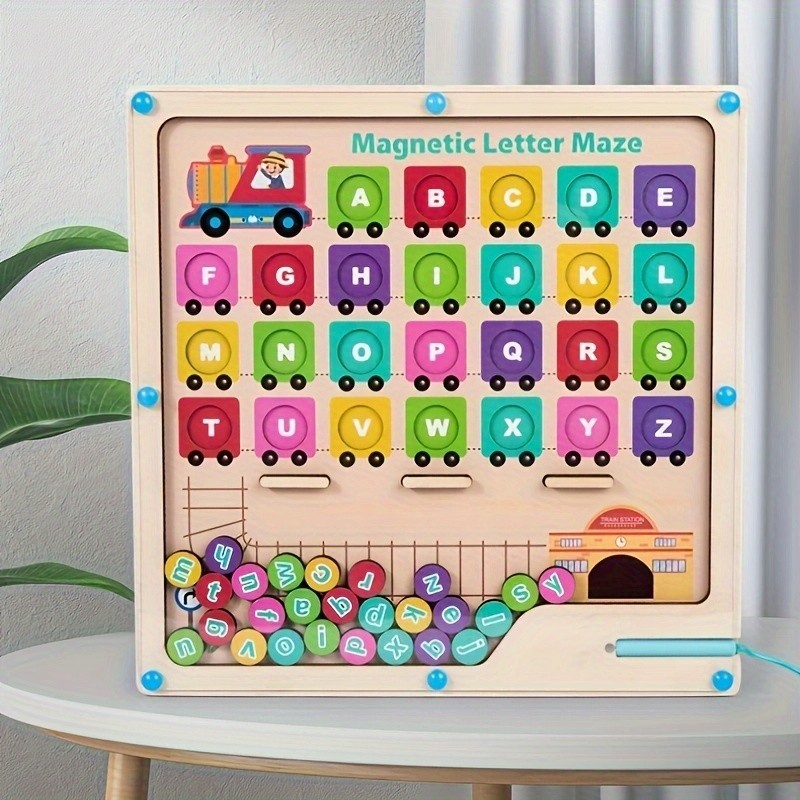 Magnetic Alphabet Maze Board Alphabet Color Puzzle ABC Learning Color ...