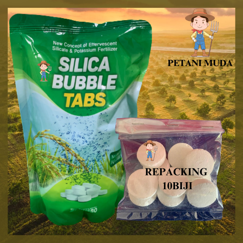 [ORIGINAL] 10 biji BAJA GIBBERELLIC ACIDS (GA3) 20% SILICA BUBBLE TABS SOLUBLE TABLET/Tablet ...