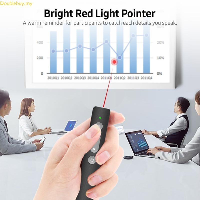 Doublebuy Rf 2 4ghz Powerpoint Presenter Clicker Pointer Remote Control ...