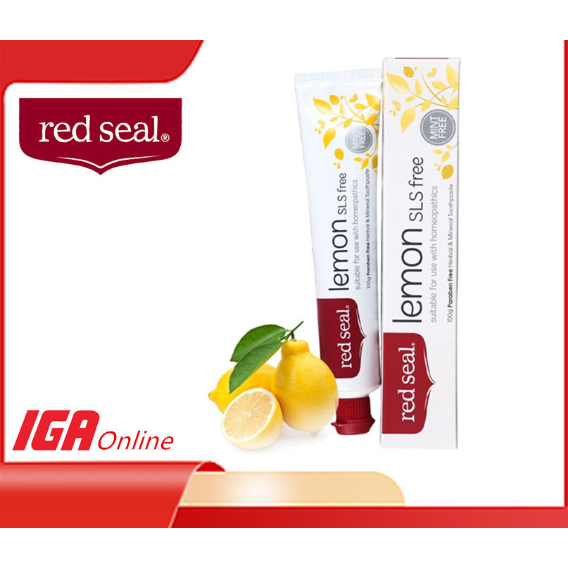[EXP 04/2028] Red Seal Lemon SLS Free Toothpaste ( 100g ) ( Made in New ...