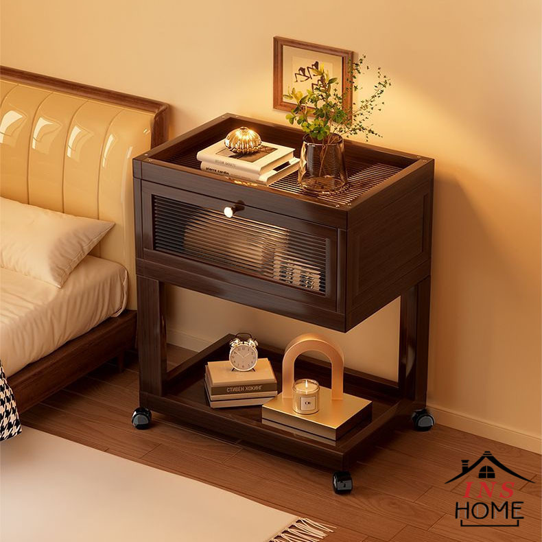 Sofa Side Table Bedside Table Rack Bamboo Small Coffee Table Bedroom ...