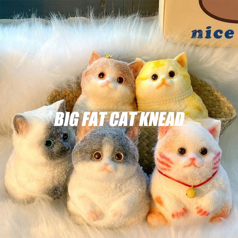 Simulation of big fat cat pinch music hand-painted giant fat cat ...