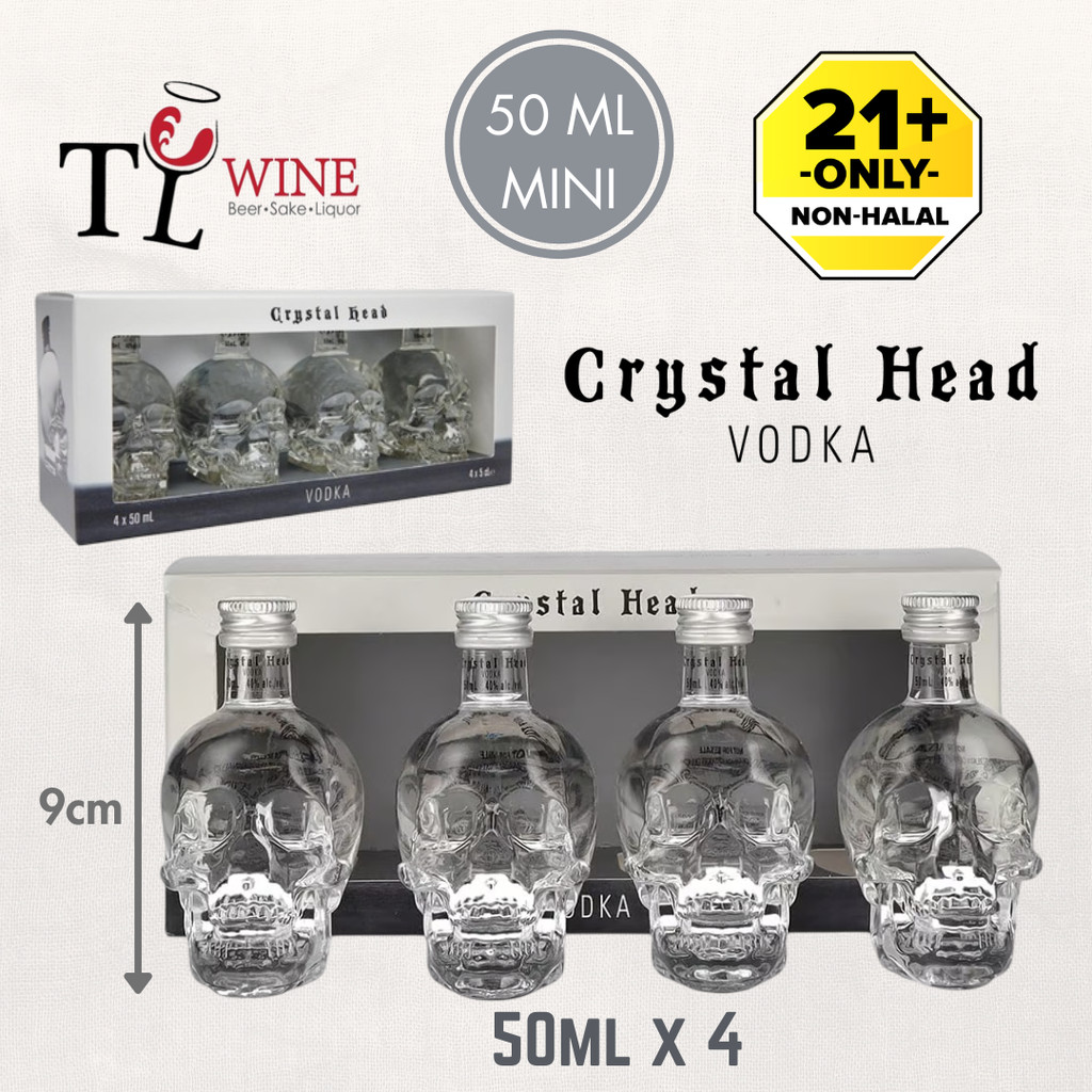Crystal Head Vodka Mini Set miniature 50ml x4 ALC: 40% Duty paid 100% ORIGINAL (Canada) | Shopee ...