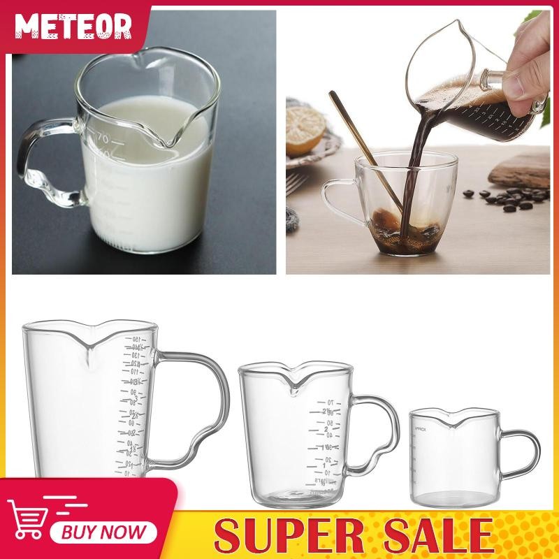 [meteorMY] Glass Measuring milk bottle Jigger Double Mouth Glass Cup ...