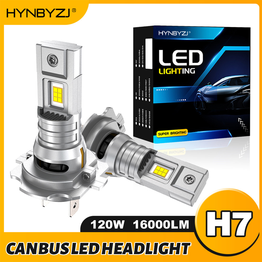 HYNBYZJ 2PCS Plug and Play 1:1 Mini Size H7 LED Headlights 6000K Cool White Car Blubs fog lights ...