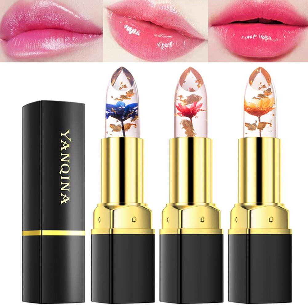 3 Color Flower Color Changing Lipstick Moisturizing Temperature ...