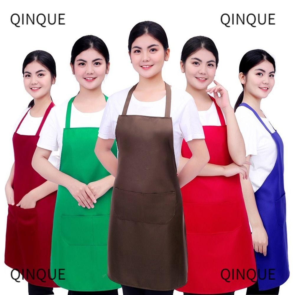 QQIN Kitchen Cleaning Apron, Waterproof Oil Resistant Chef Apron ...