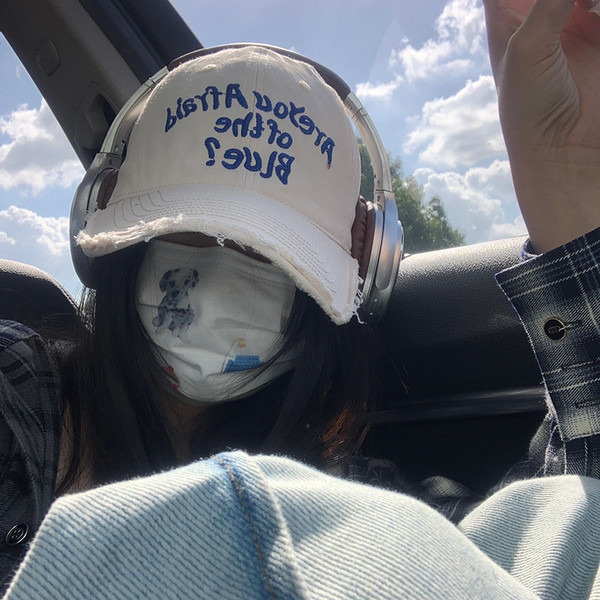 topi pantai topi Hat Female Peaked Cap 2025 New Style American Retro ...