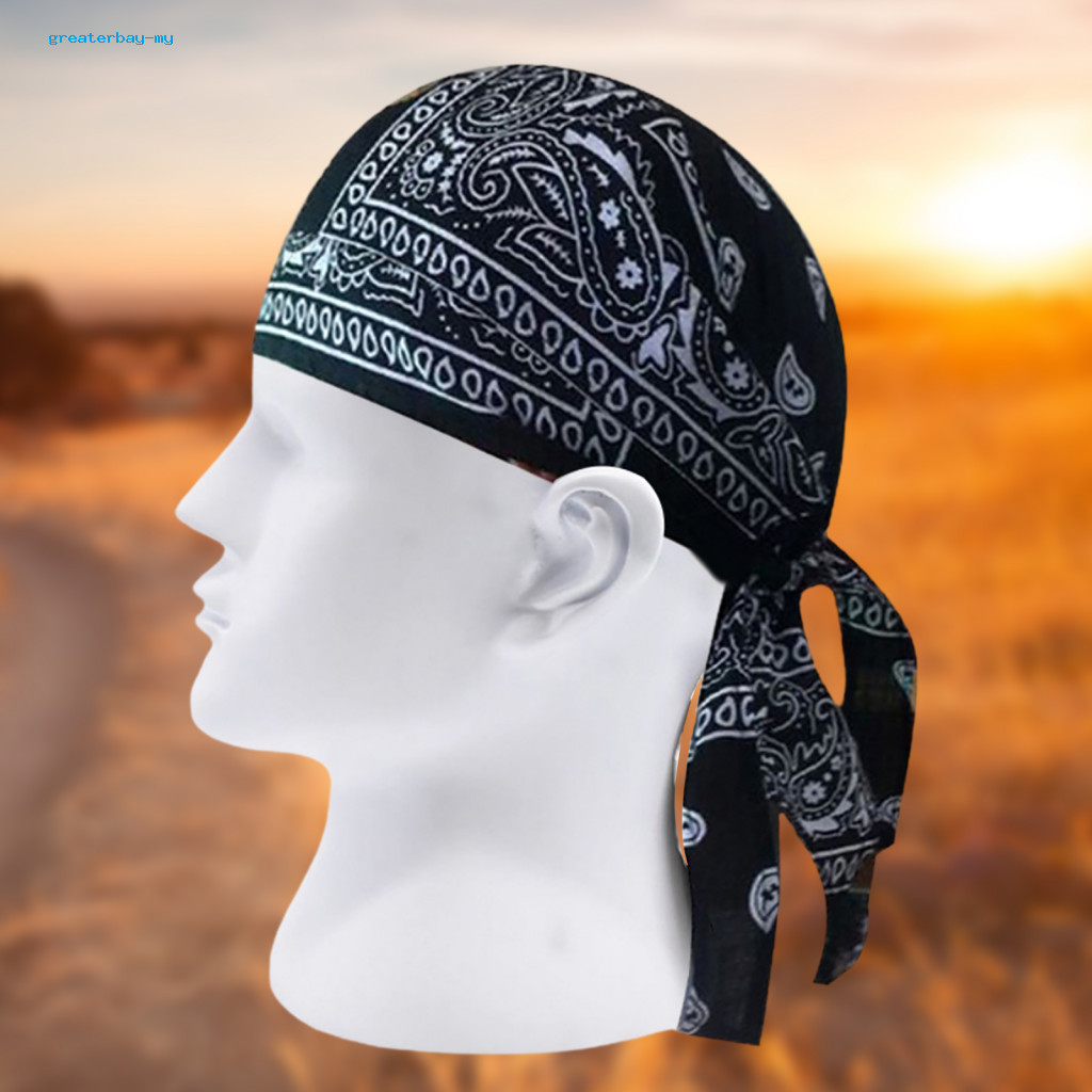 Adult Men Paisley Print Motorcycle Wrap Biker Hat Bandana Headscarf ...