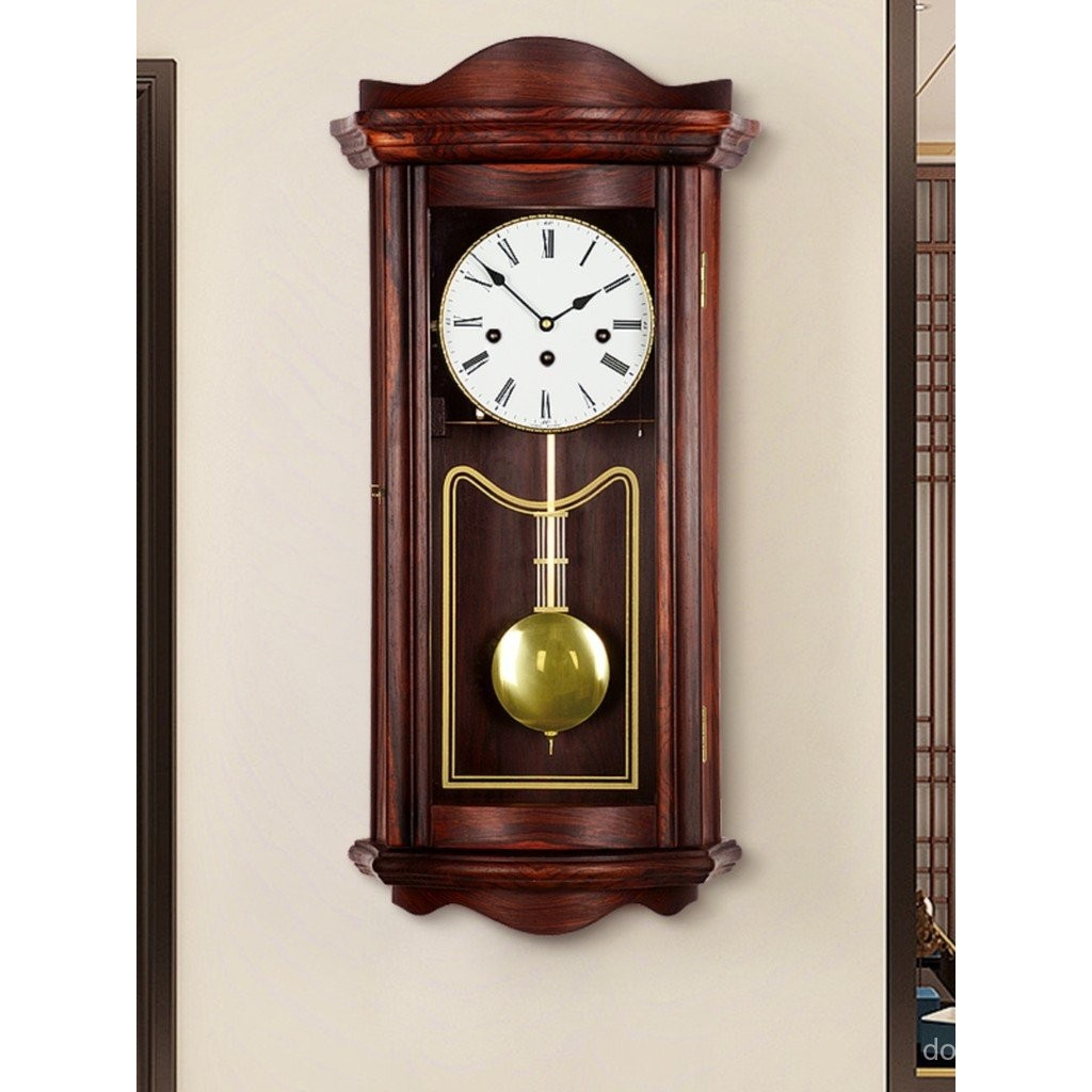 Han Clock Watch Wall Clock Living Room Solid Wood Pendulum Clock Wall ...