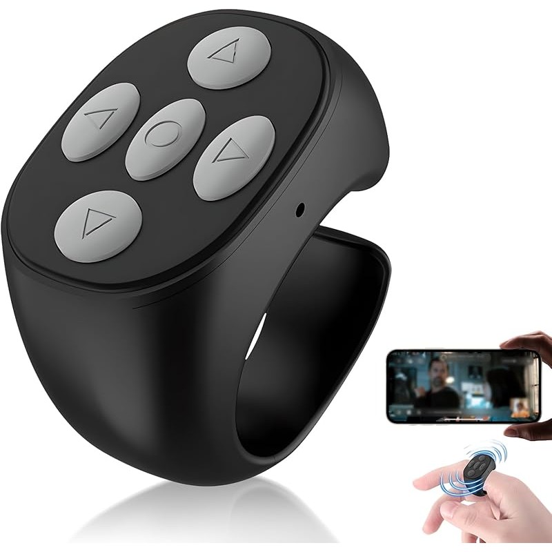 Wireless Bluetooth Remote Control, 2025 New Scrolling Ring Remote ...