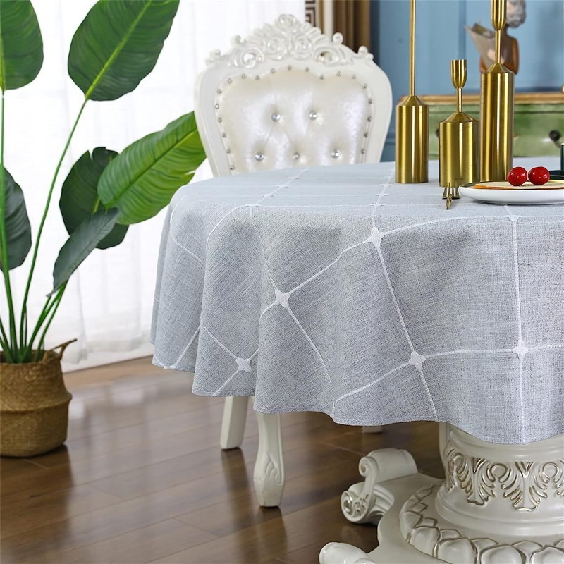 Kain Linen Kapas Bersulam Desa Alas Meja Merah Alas Meja Bujur Kotak ...